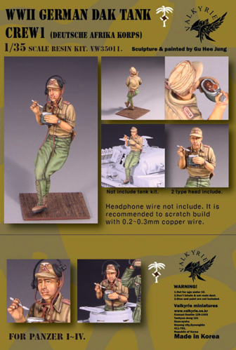 Valkyrie Miniatures 35011W WWII German DAK Tank Crew 1 (1 Figures)