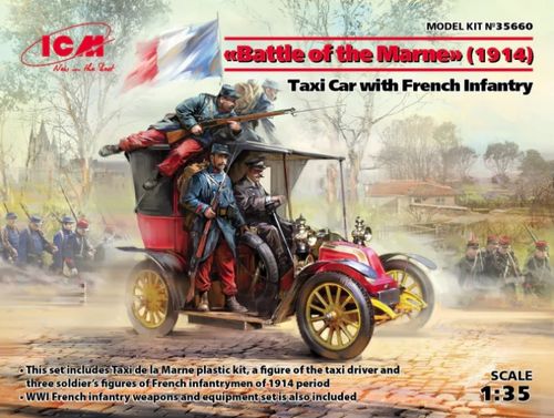ICM 35660 Taxi Car w/French Infantry Battle of the Marne 1914