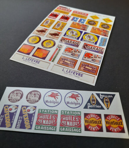 Reality in Scale 35282 Commercial Double Signs - France (incl. bonus signs on special metallic plastic sheet - 10 x 14 cm)