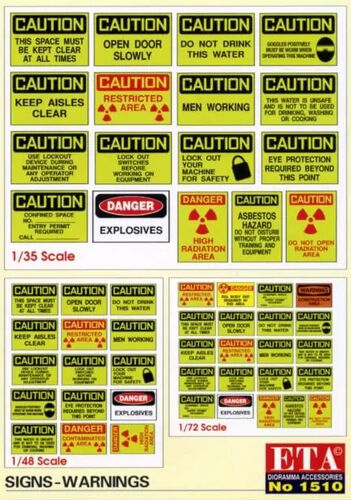 ETA DIORAMA ACCESSORIES 1510 Signs Warnings