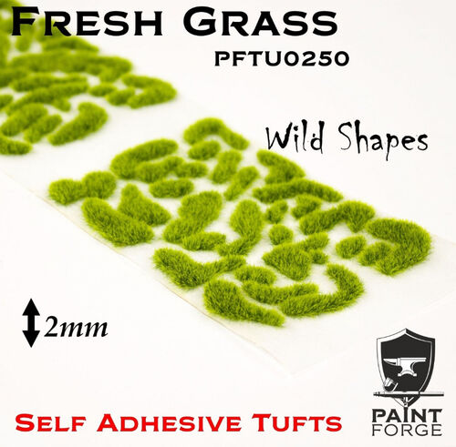 Paint Forge PFTU0250 Fresh Grass Wild Shapes 2 mm - Self Adhesive Tufts
