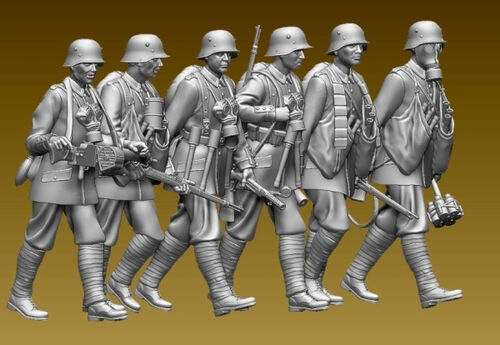 Peddinghaus-Decals 72F052 German Stormtroopers Marching WWI (6 Figures)
