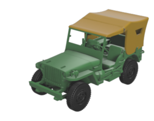 L'Arsenal 2.0 3D350072 Jeep Willys covered x 10