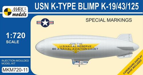 Mark I Models 720-11 USN K-TYPE BLIMP K-19/43/125