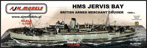 AJM Models 700-026 HMS JERVIS BAY British Armed Merchant Cruiser 1940 r.