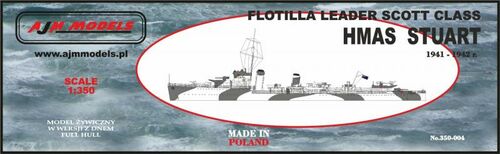 AJM Models 350-004 Flotilla Leader Scott Class HMAS STUART 1941 - 1942 r.
