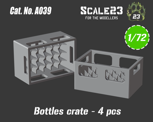 Scale23 72-A039 Bottles crate - 4 pcs