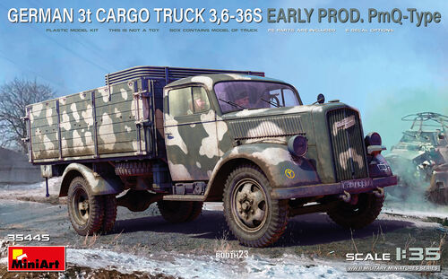 MiniArt 35445 German 3t Cargo Truck 3,6-36S Early Prod. PmQ Type