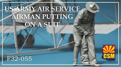 Copper State Models F32-055 US Army Air Service Airman Putting On A Suit