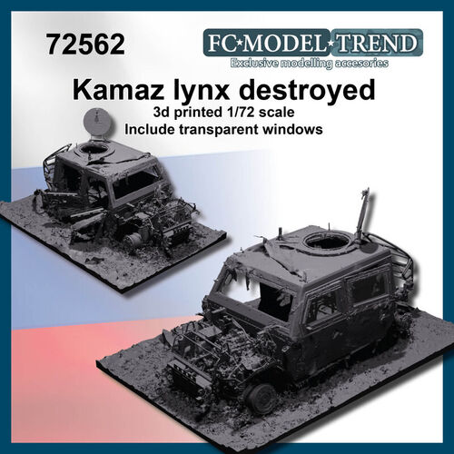 FC ModelTrend 72562 Kamaz Lynx Destroyed (Include Transparent Windows)