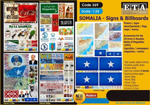 ETA DIORAMA ACCESSORIES 369 Somalia - Billboards, posters