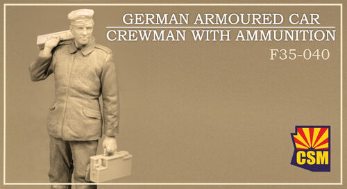 Copper State Models F35-040 German Armoured Car Crewman With Ammunition