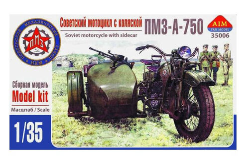 AIM Fan model 35006 PMZ-A-750 Soviet motorcycle with sidecar
