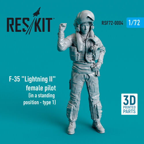 DISCONTINUED RES/KIT F72-0004 F-35 'Lightning II' Female Pilot (In A Standing Position - Type 1)