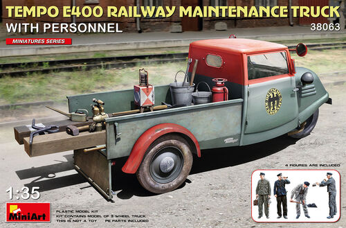 MiniArt 38063 Tempo E400 Railway Miantenance Truck With Personnel