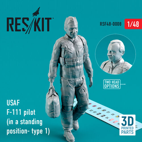 DISCONTINUED RES/KIT F48-0008 USAF F-111 Pilot (In A Standing Position - Type 1)