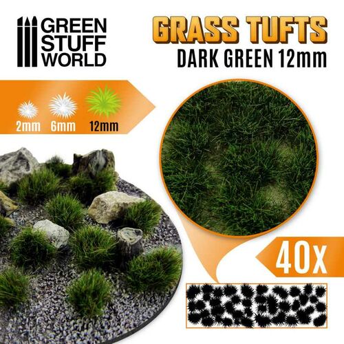 Green Stuff World 1349 Grass Tufts 12mm XL - Dark Green