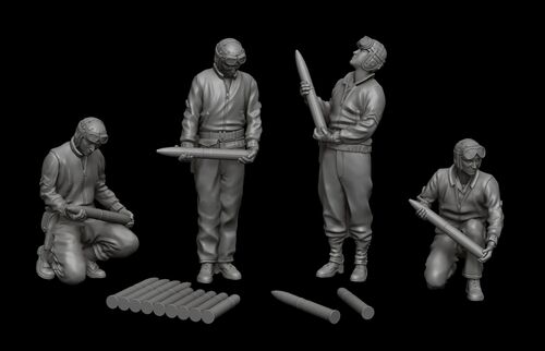 White Stork Miniatures F72051 U.S. ammo-loading tank crew