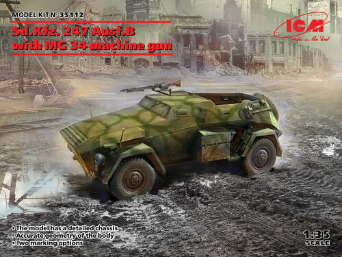 ICM 35112 Sd.Kfz. 247 Ausf.B with MG 34 machine gun