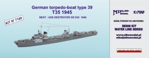NIKO MODEL 7109 German torpedo-boat type 39 T35 1945