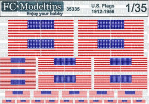 FC ModelTrend 35335 U.S.A. flags 1912-1956