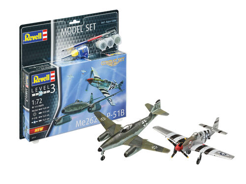 Revell 63711 Messerschmitt Me262 & P-51B Mustang Combat Set - Model Set