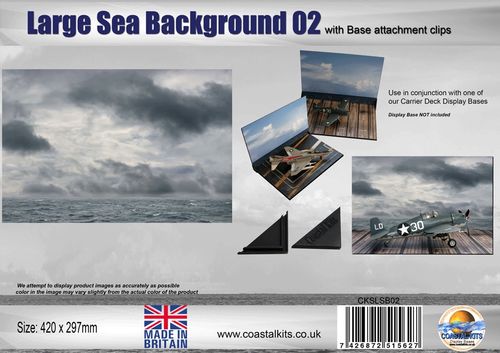 Coastal kits SLSB02 Large Sea Background 02 with attachment clips 420 x 297mm
