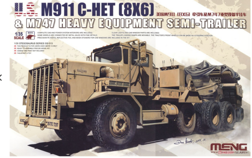 Meng Model SS013 US M911 C-HET (8x6) & M747 Heavy Equipment Semi-Trailer