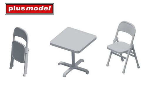 Plus Model DP3075 Folding Chairs and Table (3D-Printed)