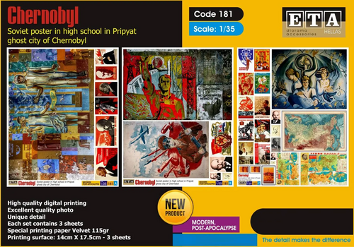ETA DIORAMA ACCESSORIES 181 Chernobyl - Posters in High School in Pripyat