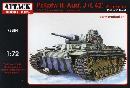 Attack 72884 PzKpfw III Ausf. J(L 42) Winterketten. Russian front. Early production