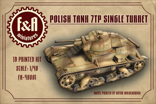 F&A Miniatures 48001 7TP Polish Light Tank - Single-Turret