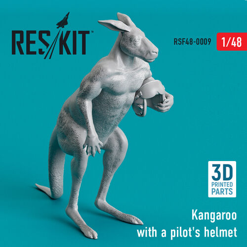 DISCONTINUED RES/KIT F48-0009 Kangaroo With A Pilot's Helmet