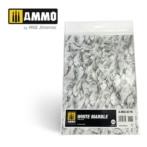 AMMO of Mig Jimenez 8770 White Marble - Sheet