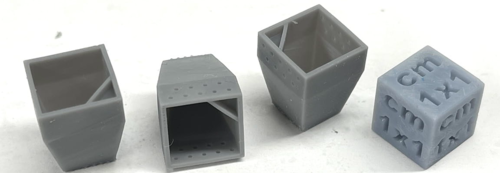EMP3D 35120508 Kosz na śmieci metalowy kwadratowy (PRL) - 2 sztuki