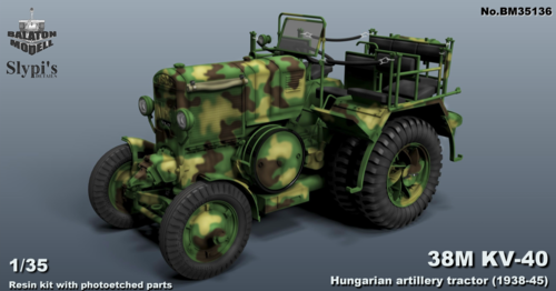 Balaton Modell BM35136 38M KV-40 Hungarian artillery tractor, WW2
