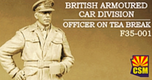 Copper State Models F35-001 British Armoured Car Division Officer On Tea Break
