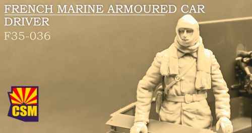Copper State Models F35-036 French Marine Armoured Car Driver