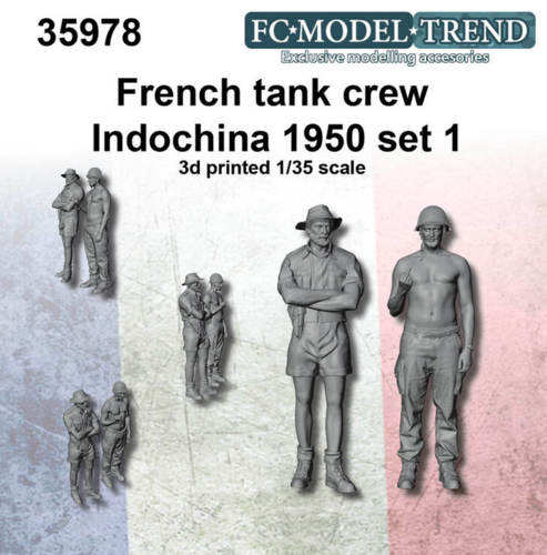 FC ModelTrend 35978 French tank crew, Indochina 1950 set 1