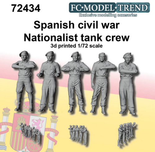 FC ModelTrend 72434 Spanish civil war nationalist tanc crew