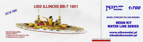NIKO MODEL 7069 USS Illinois BB-7 1901