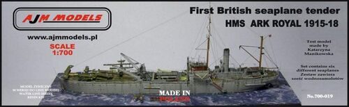 AJM Models 700-019 First British seaplane tender HMS Ark Royal 1915-18
