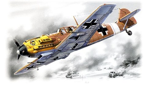 ICM 72133 Bf 109E-7/Trop WWII German Fighter