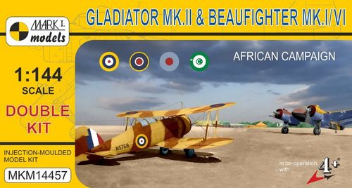 Mark I Models 144057 Gloster Gladiator Mk.II & Bristol Beaufighter 'North Africa' (double kit)
