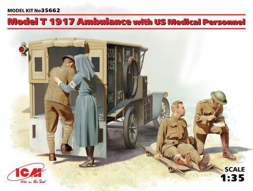 ICM 35662 Model T 1917 Ambulance with US Medical Personnel