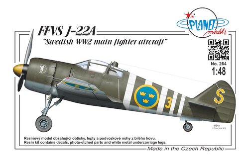 Planet Models 264 FFVS J-22A "Swedish WW2 main fighter aircraft
