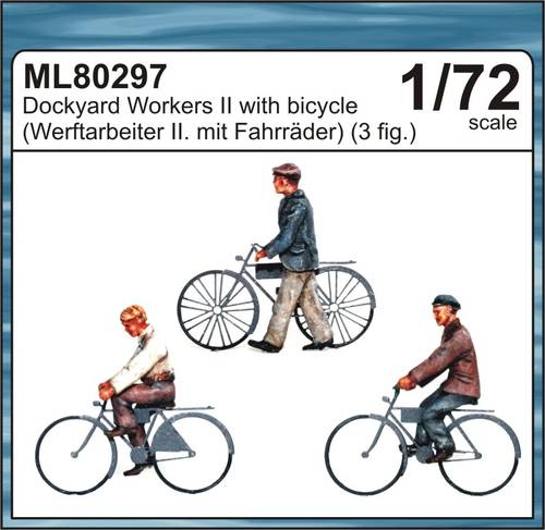 CMK ML80297 Dockyard Workers II. With bicycle (Werftarbeiter II. Mit Fahrräder)
