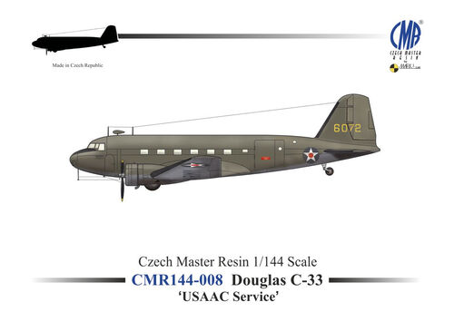 Czech Master Resin 144-008 Douglas C-33 in USAAC Service with Decals