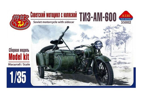 AIM Fan model 35002 TIZ-AM-600 - Soviet Motorcycle with Sidecar