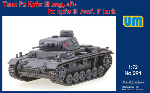 Unimodels 291 Pz.Kpfw. III Ausf.F Tank